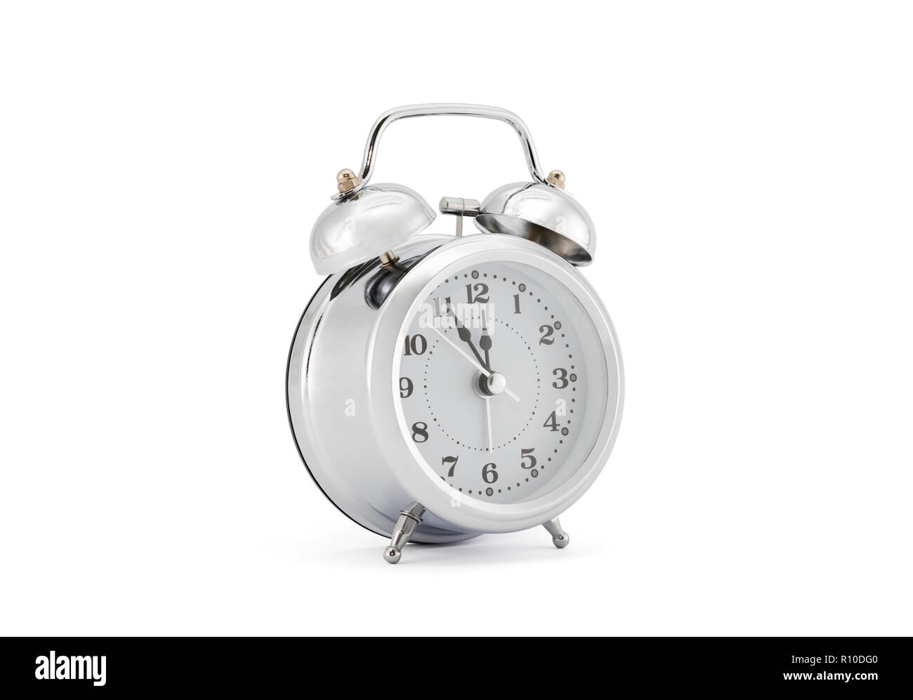 Old style alarm clock with clipping path on white background Stock ...