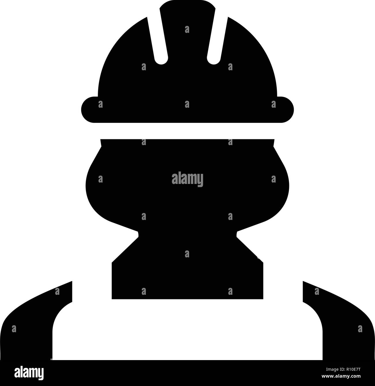 Operator worker icon vector female Construction service person profile ...