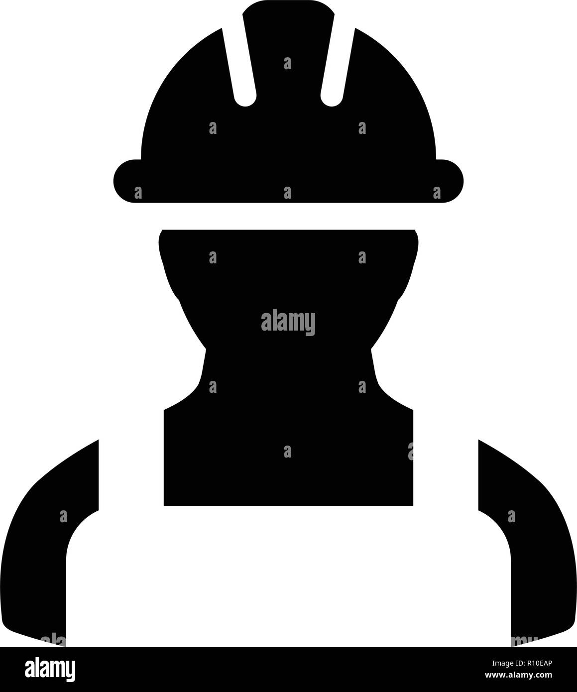 Factory worker icon vector male construction service person profile ...