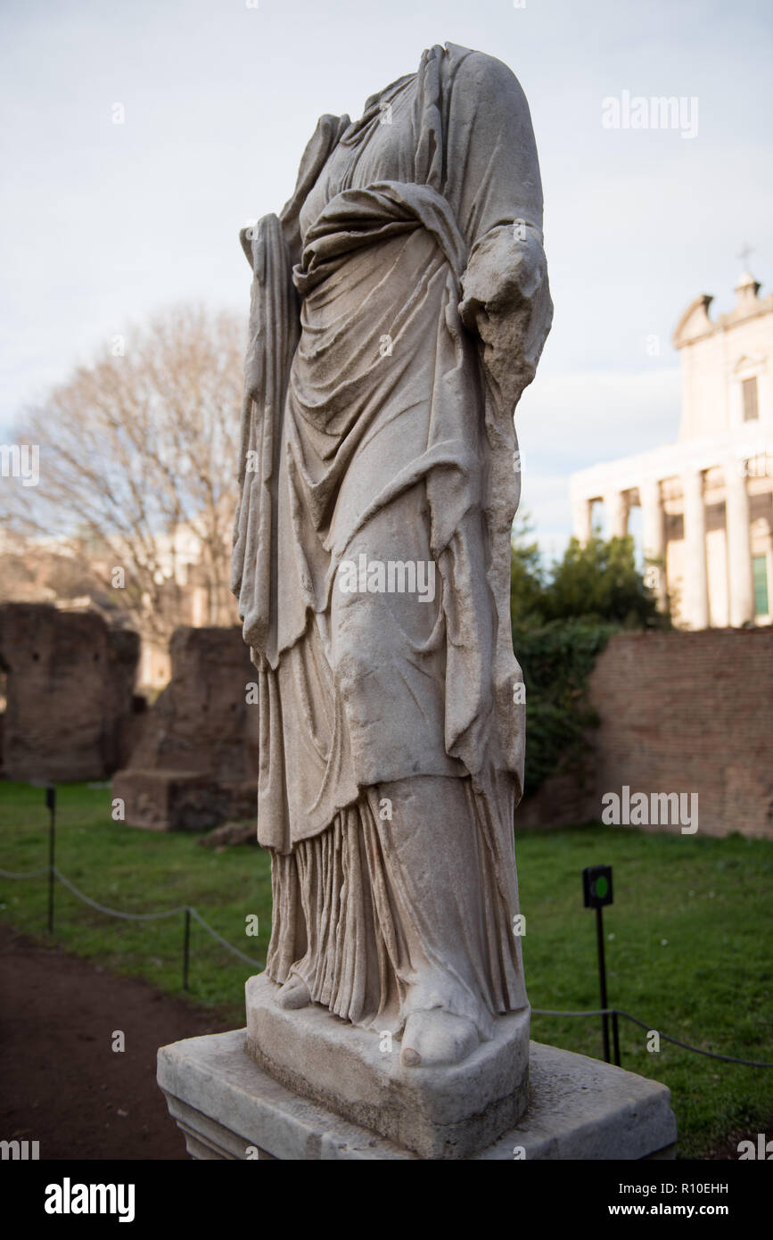 antique romanian sculpture of a woman without head and arms Stock Photo ...