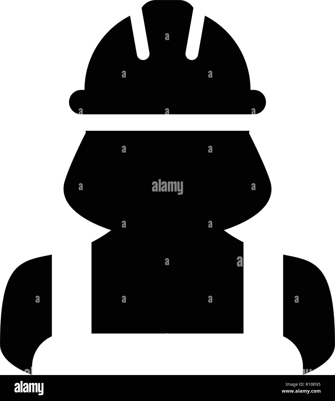 Engineering icon vector female construction service person profile ...