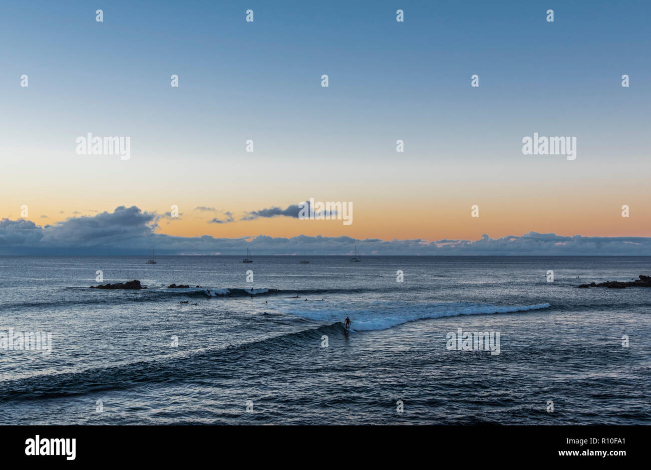 Surfing at Easter Island Stock Photo - Alamy