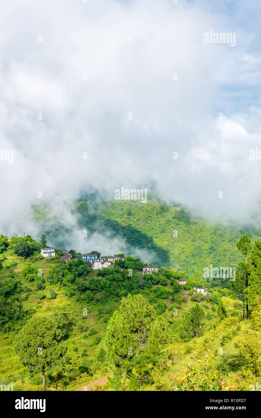 Landscape of Village in Uttrakhand Near Bhimtal / Nainital Stock Photo ...