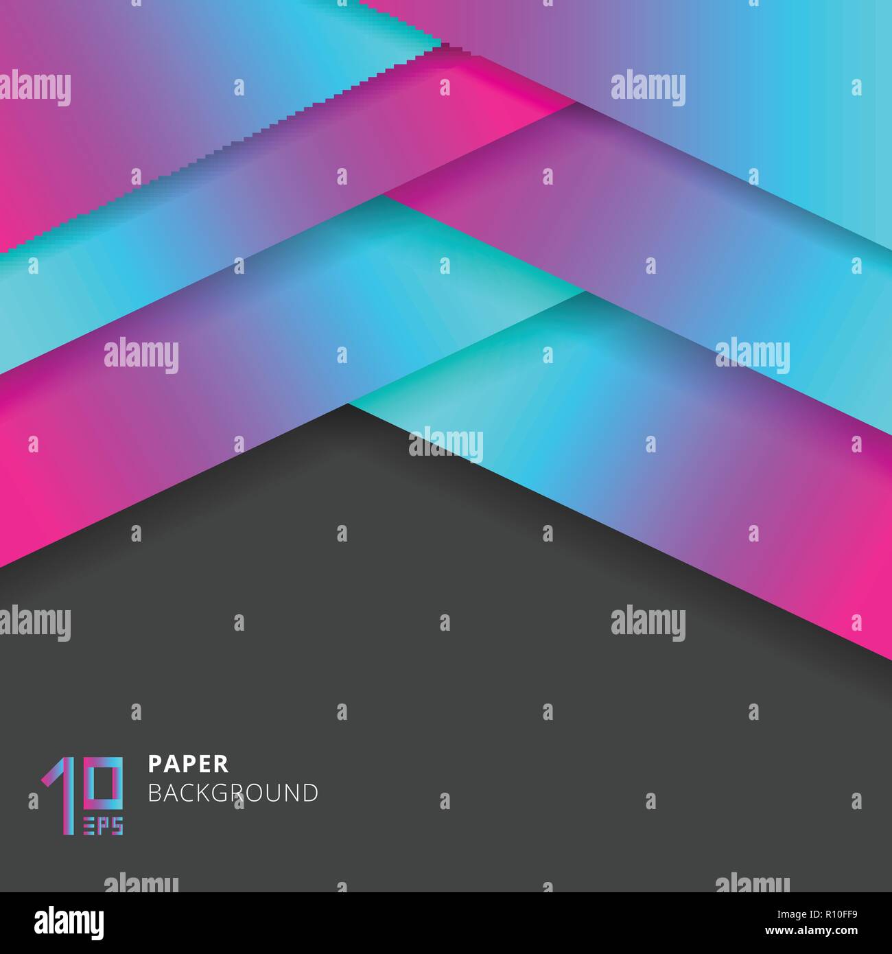 template abstract blue and purple paper cut style on gray background ...