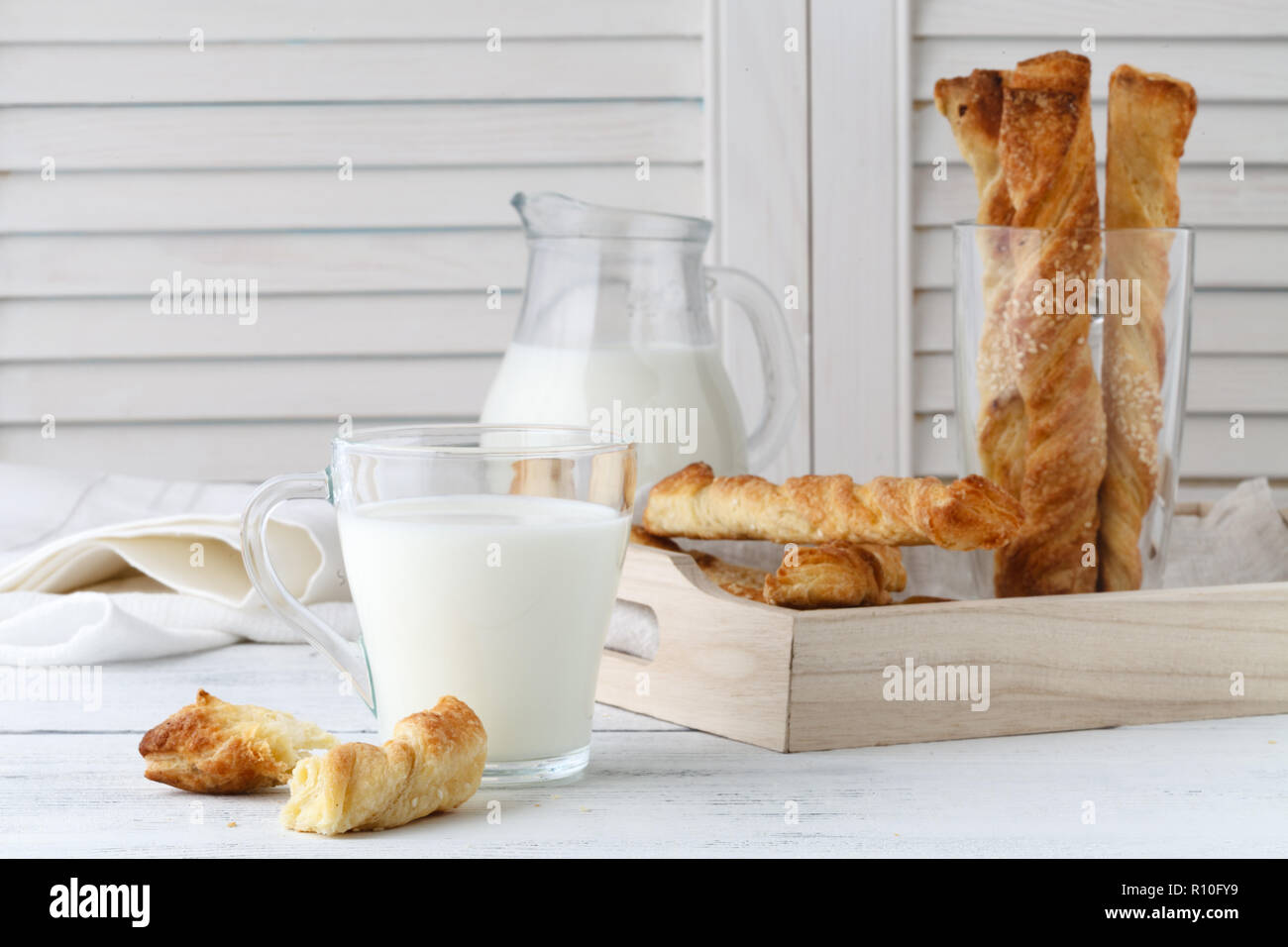 Puff pastry sticks Stock Photo - Alamy