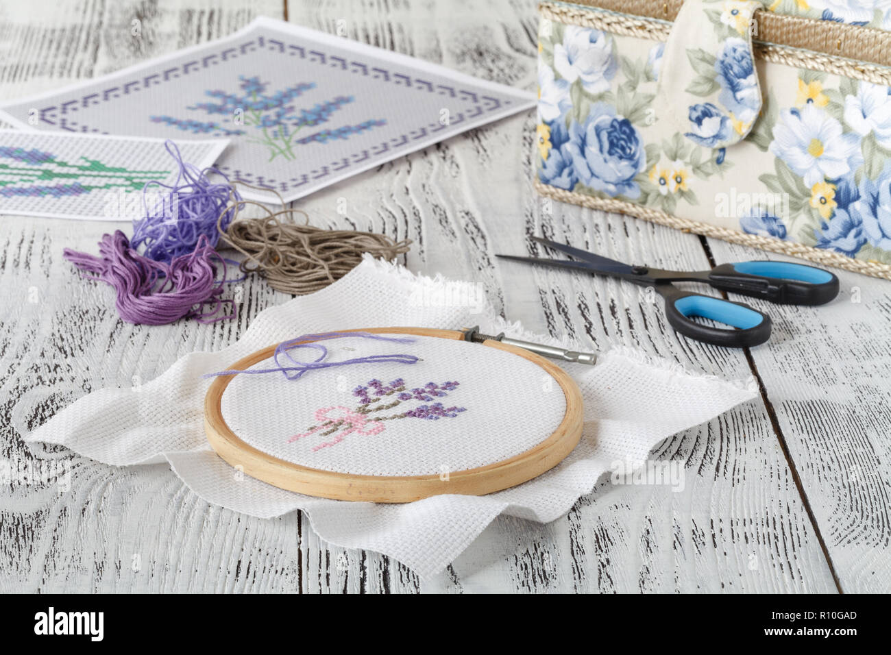 Embroidered needle bed hi-res stock photography and images - Alamy