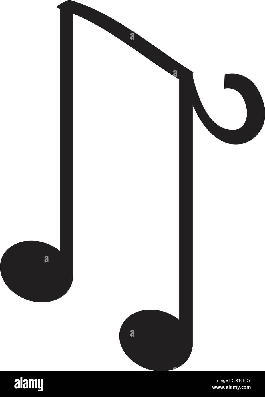 Eighth note vector hi-res stock photography and images - Alamy