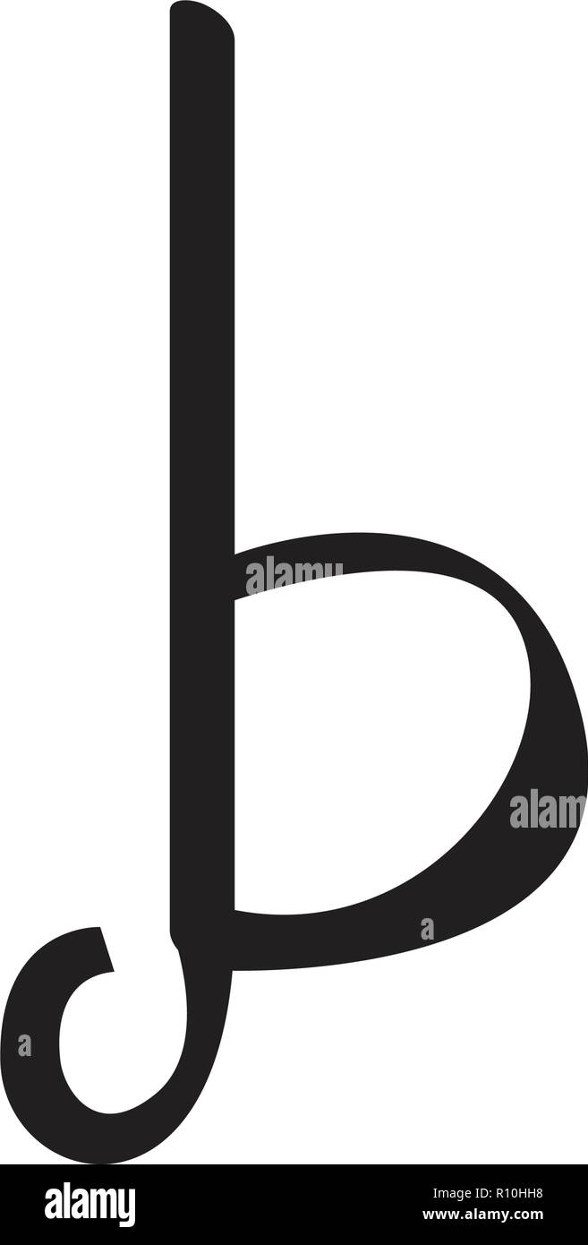 Isolated flat key signature musical note Stock Vector Image & Art - Alamy