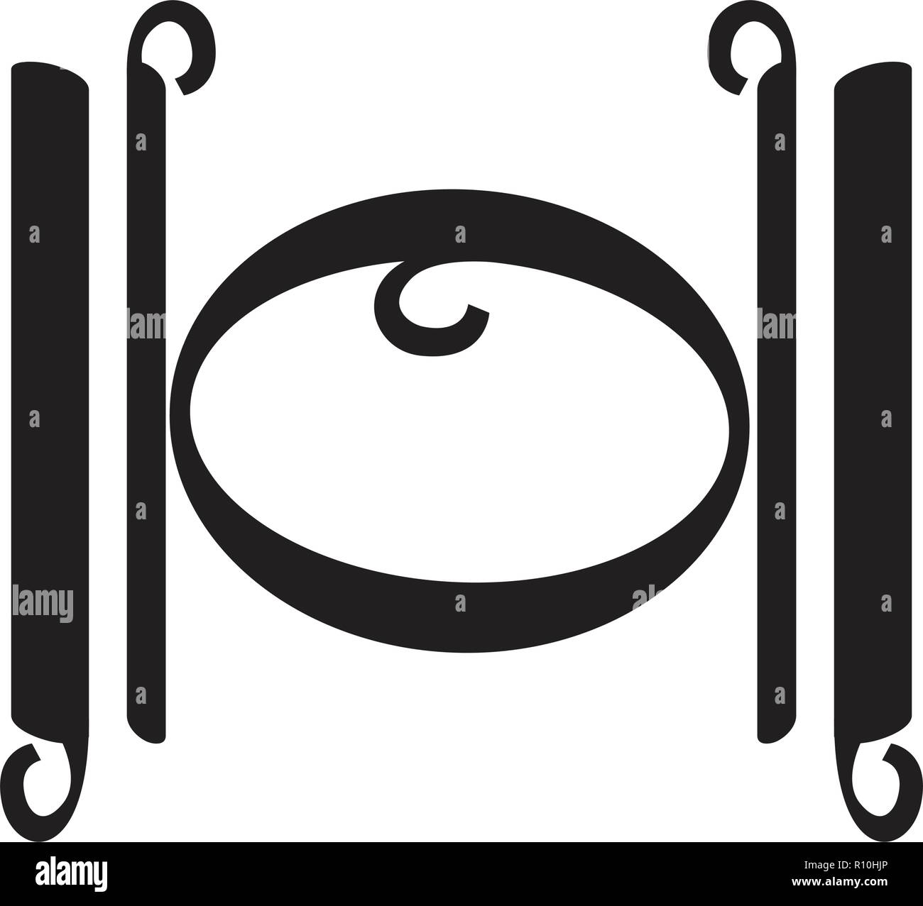 Isolated double whole musical note Stock Vector Image & Art - Alamy