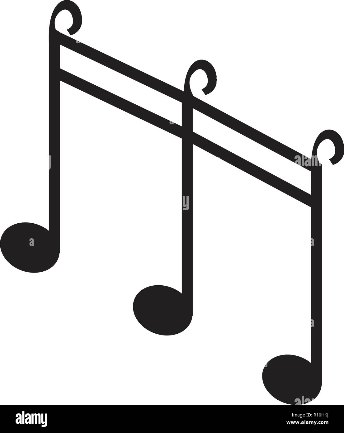 Isolated sixteenth musical note Stock Vector Image & Art - Alamy