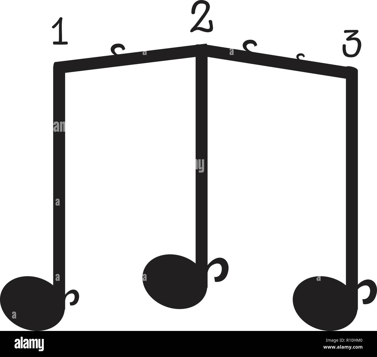 Eighth note vector hi-res stock photography and images - Alamy