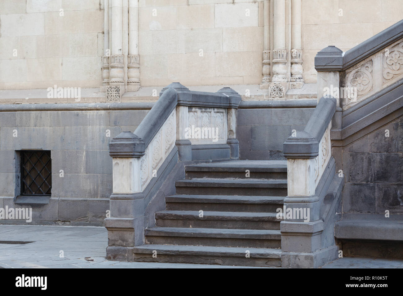 Stone church stairs Stock Photo - Alamy