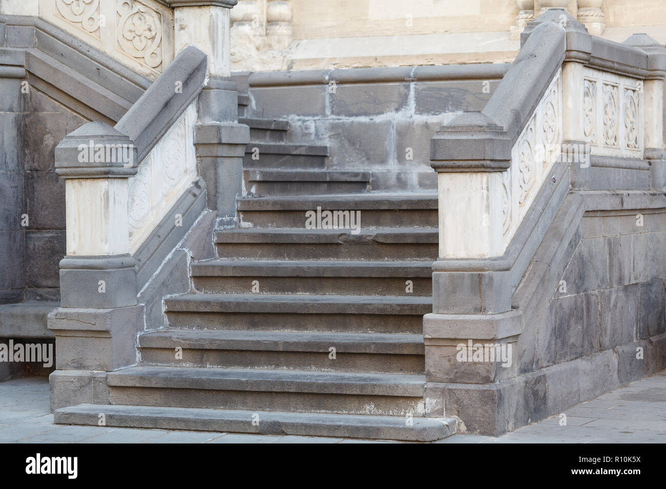 Stone church stairs Stock Photo - Alamy