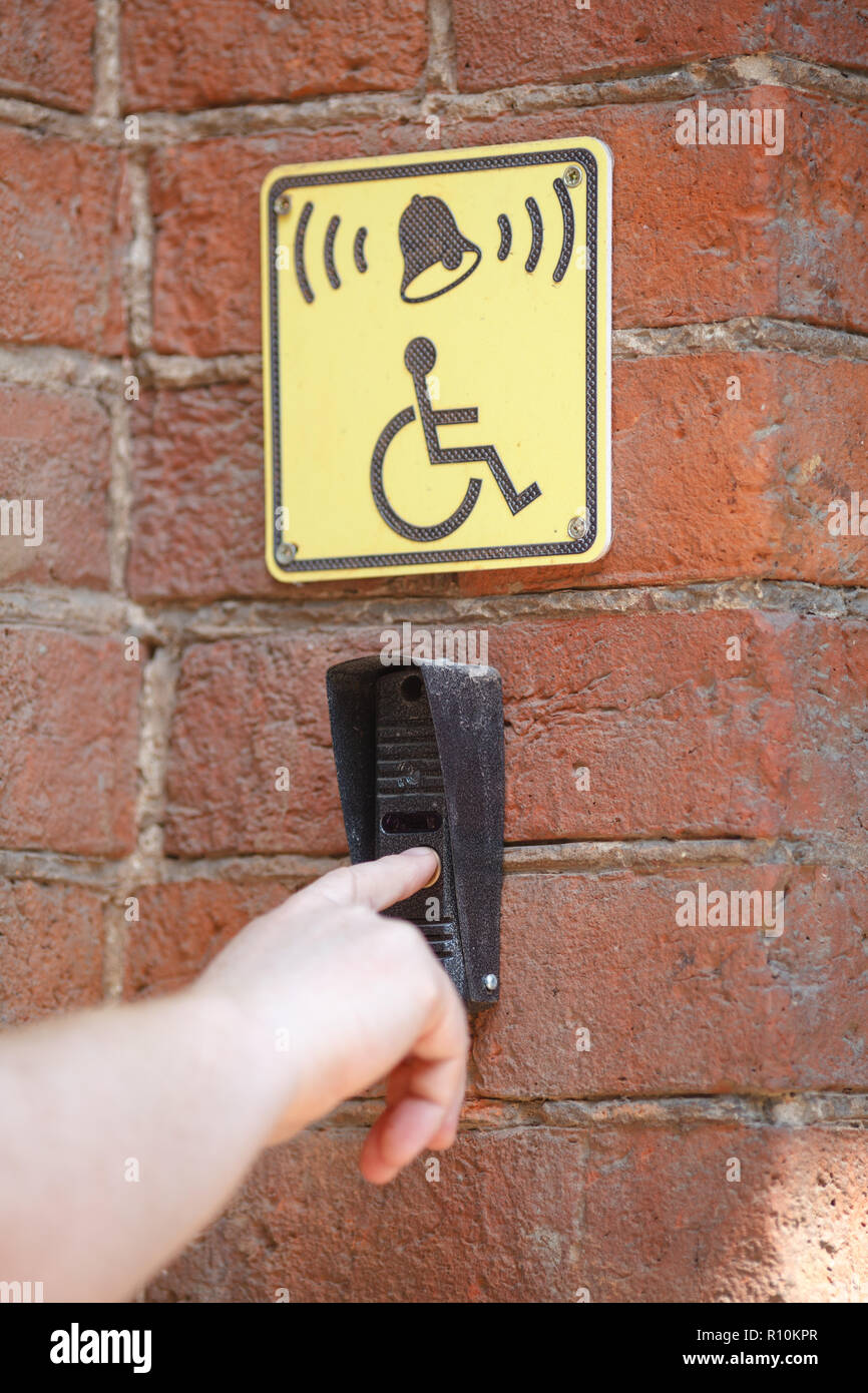 Handicapped person push button hi-res stock photography and images - Alamy