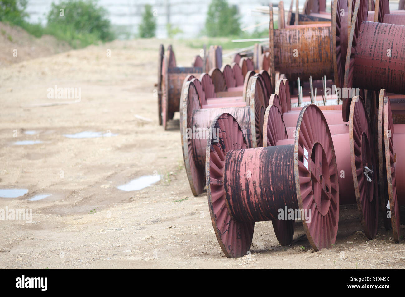 giant roll of telecommunication cable Stock Photo - Alamy