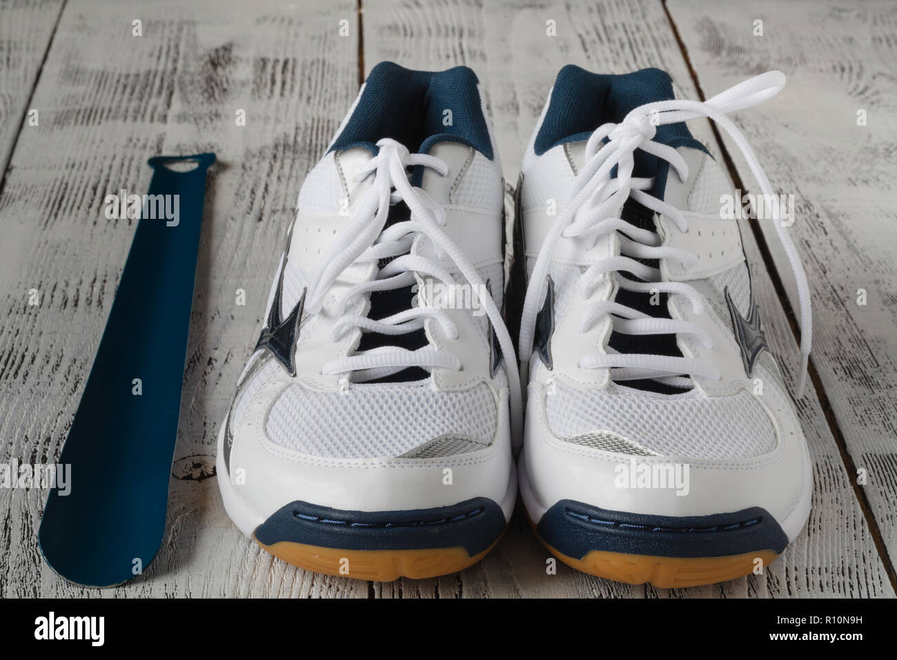 Pair of sneakers isolated on white background Stock Photo - Alamy