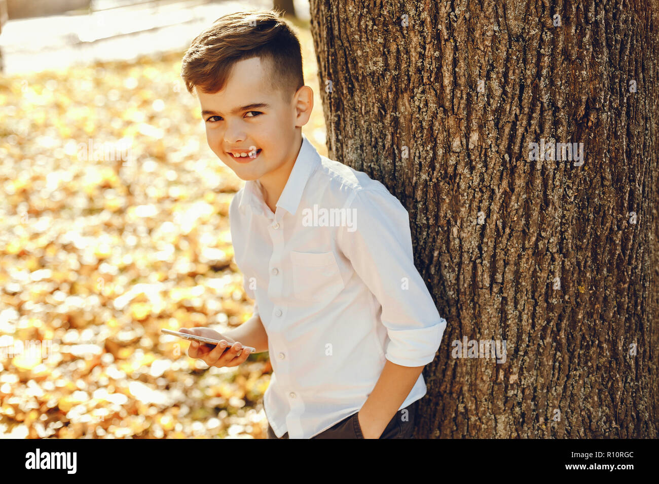 boy in a park Stock Photo - Alamy
