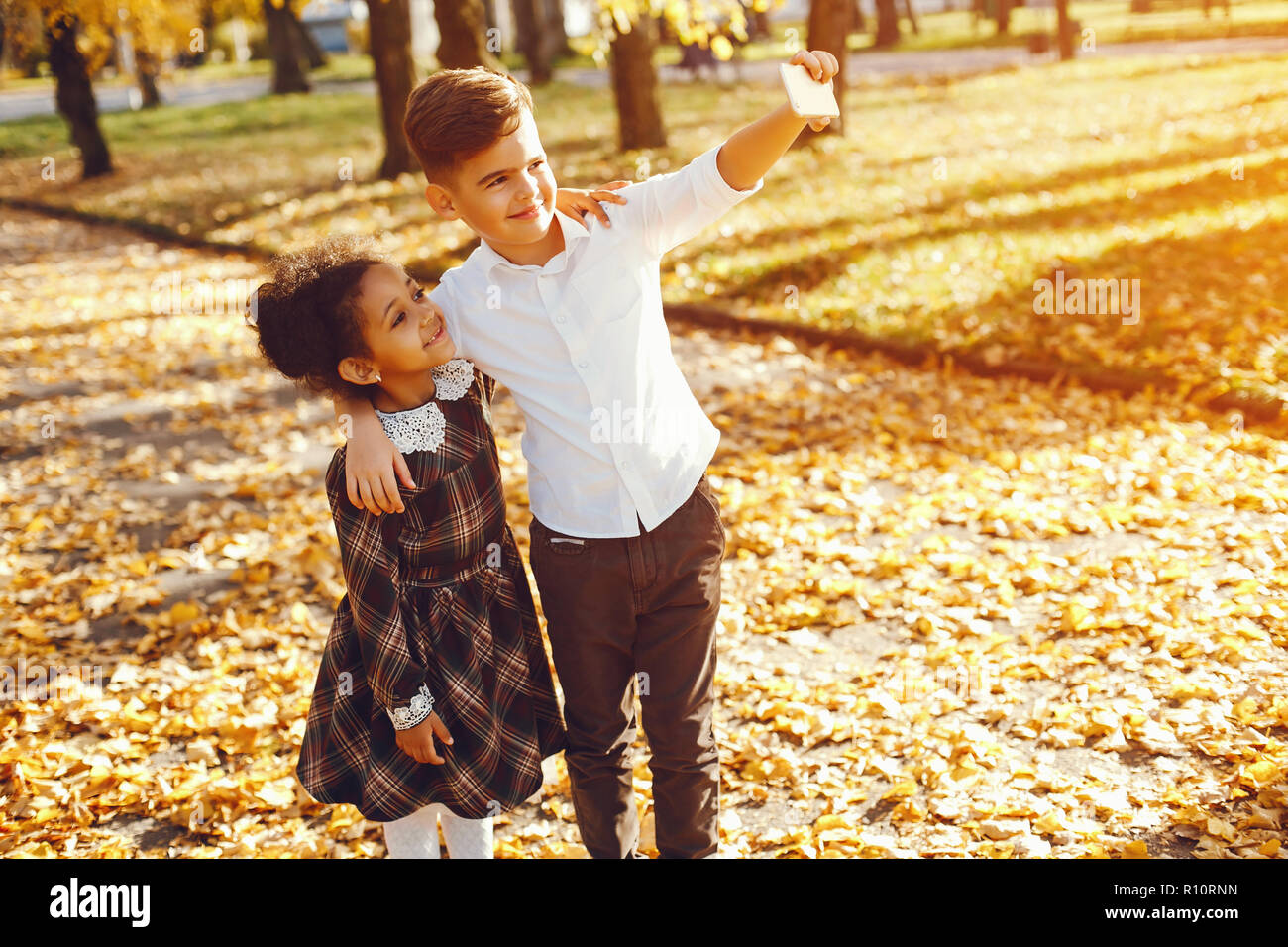 children in a park Stock Photo - Alamy