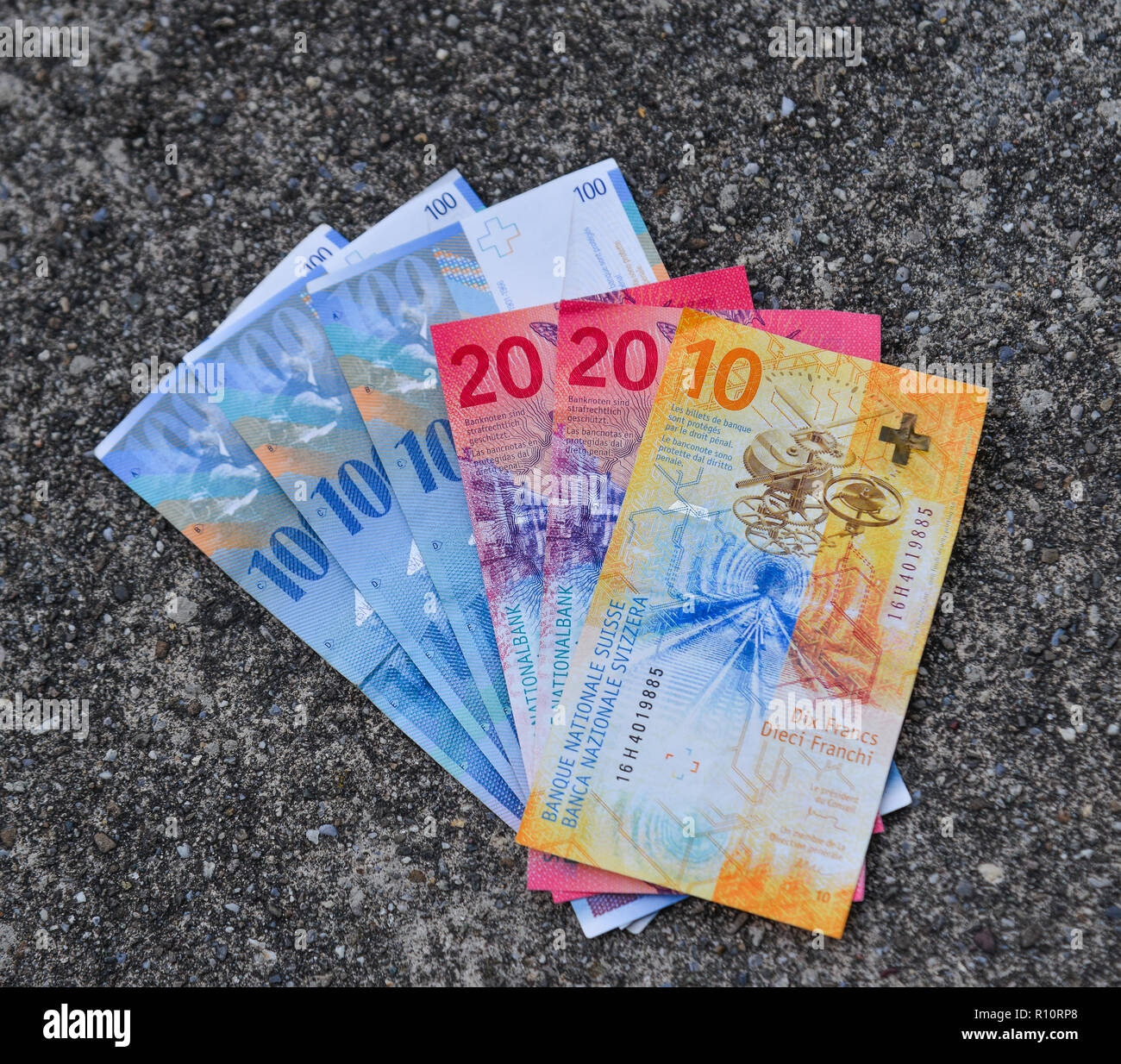 Collection of the new Swiss banknotes (issued in 2017 Stock Photo - Alamy