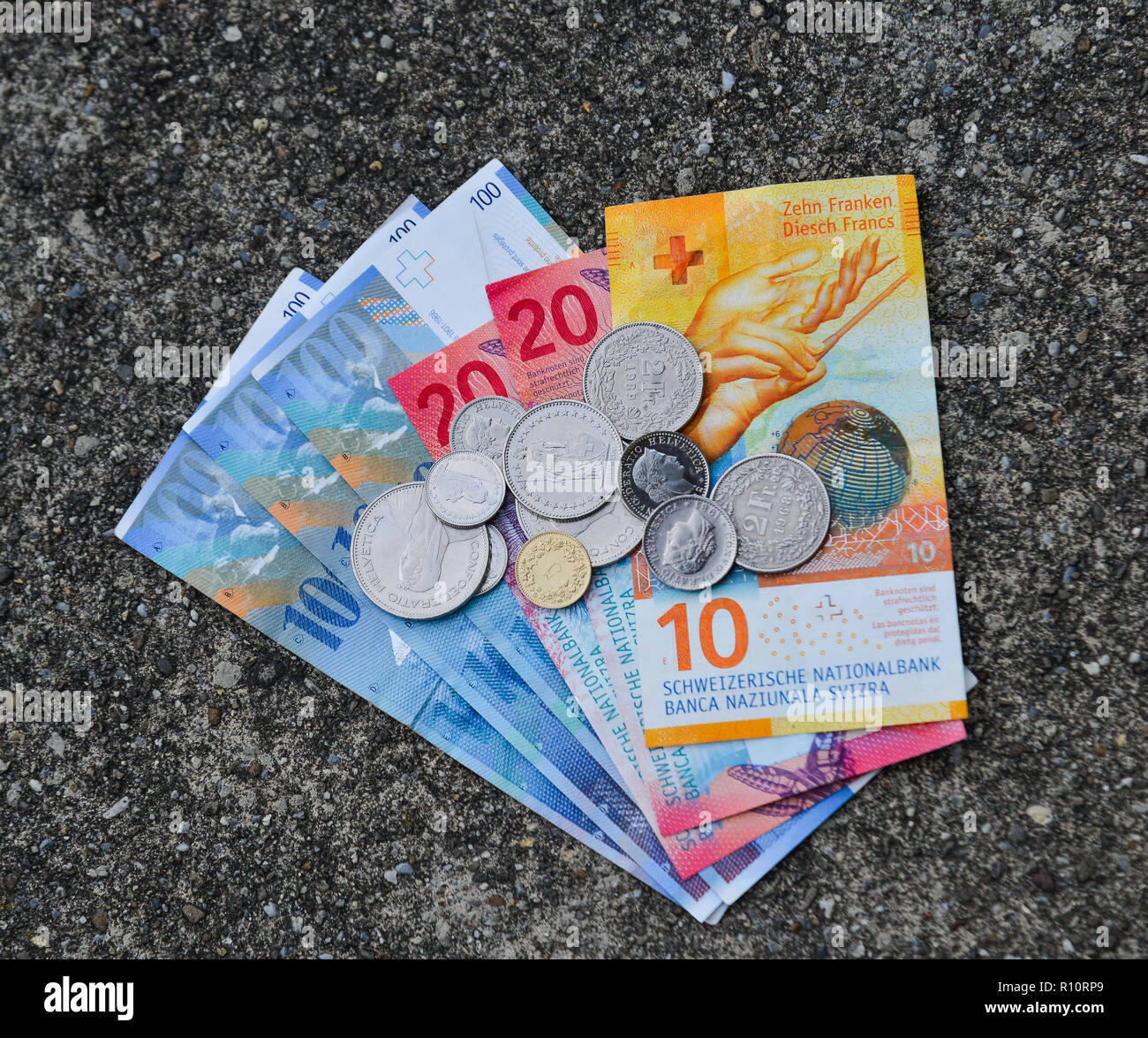 Collection of the new Swiss banknotes (issued in 2017 Stock Photo - Alamy