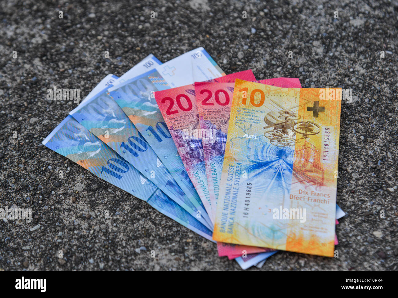 Collection of the new Swiss banknotes (issued in 2017 Stock Photo - Alamy
