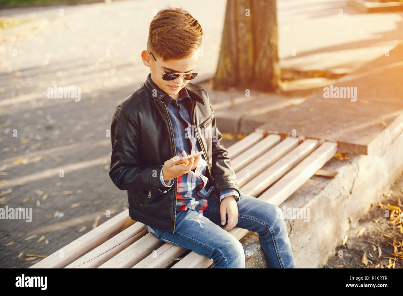 boy in a park Stock Photo - Alamy