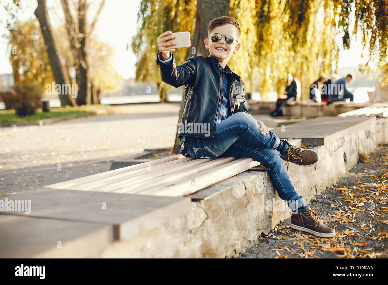 boy in a park Stock Photo - Alamy