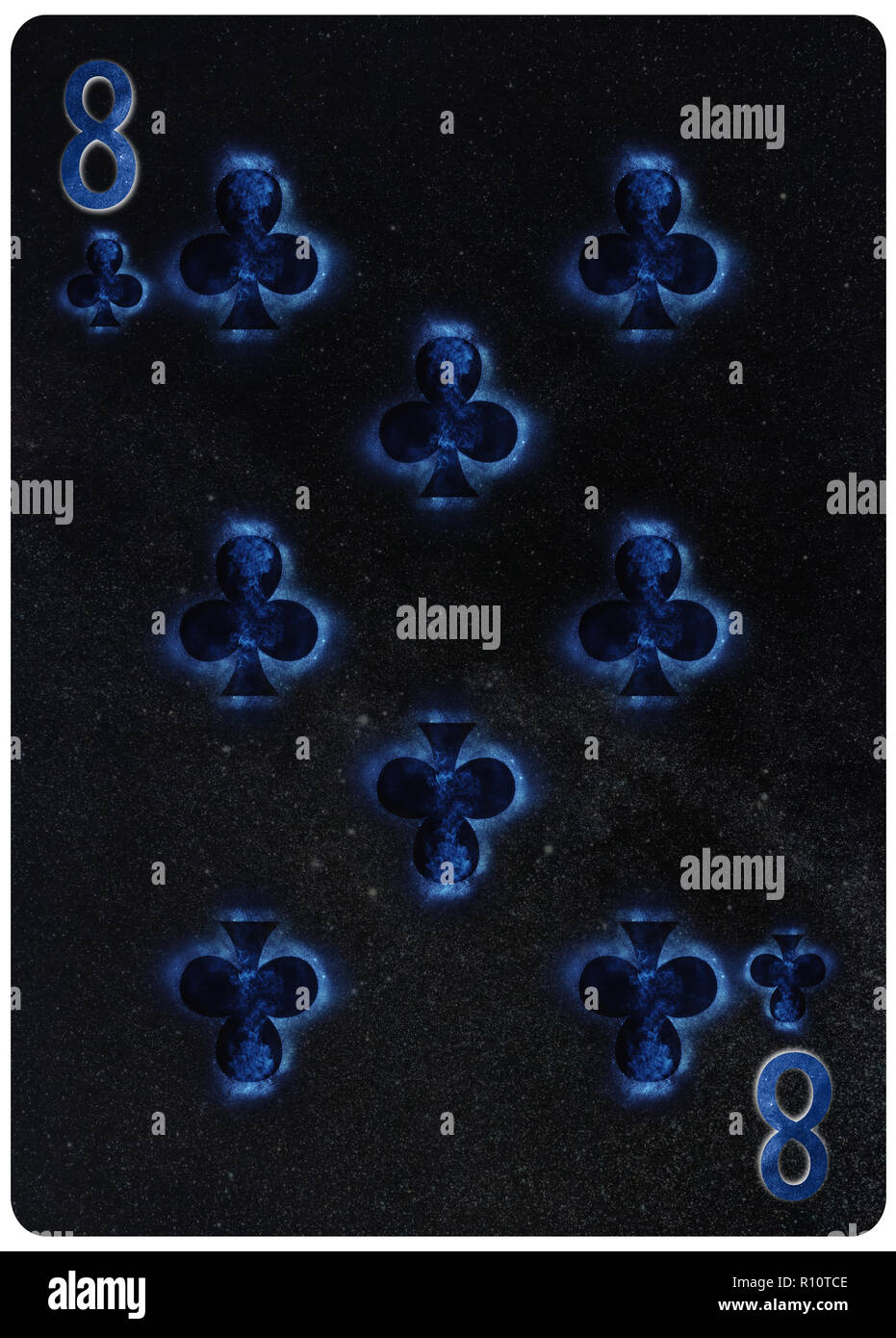 Eight of Clubs playing card Abstract Background Stock Photo - Alamy