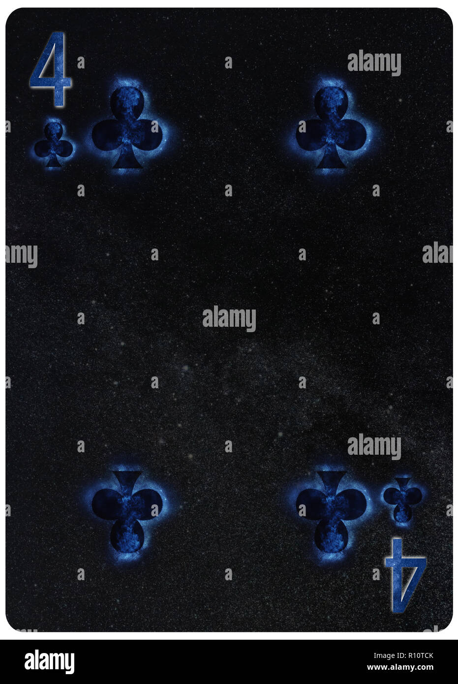 Four of Clubs playing card Abstract Background Stock Photo - Alamy
