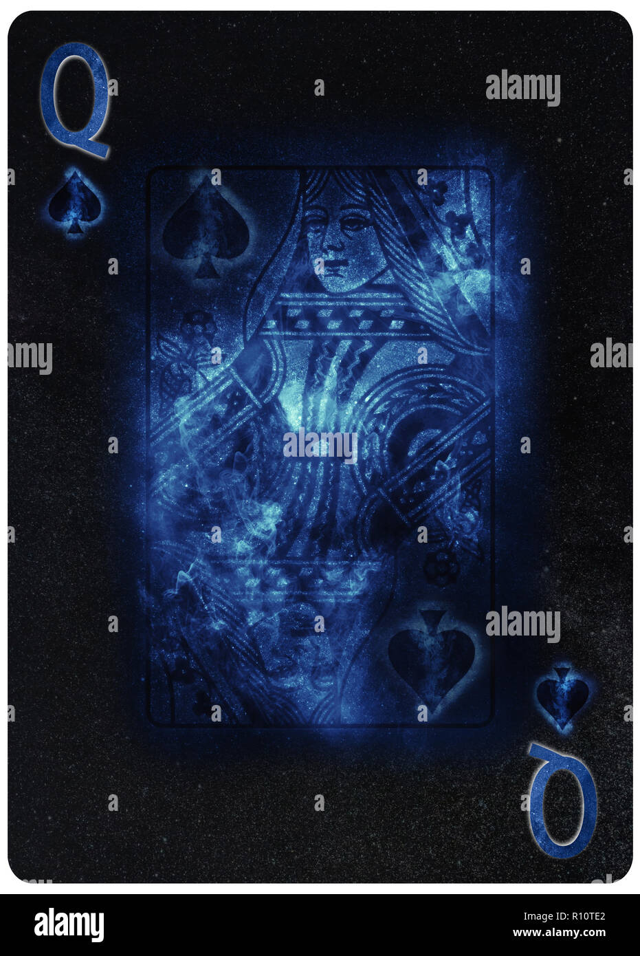 Queen of Spades playing card Abstract Background Stock Photo - Alamy