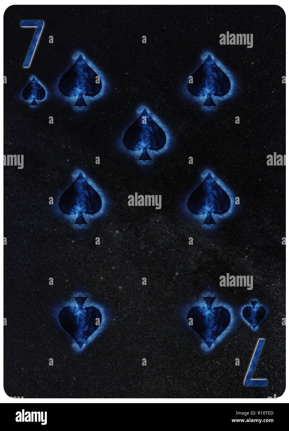 Seven of Spades playing card Abstract Background Stock Photo - Alamy
