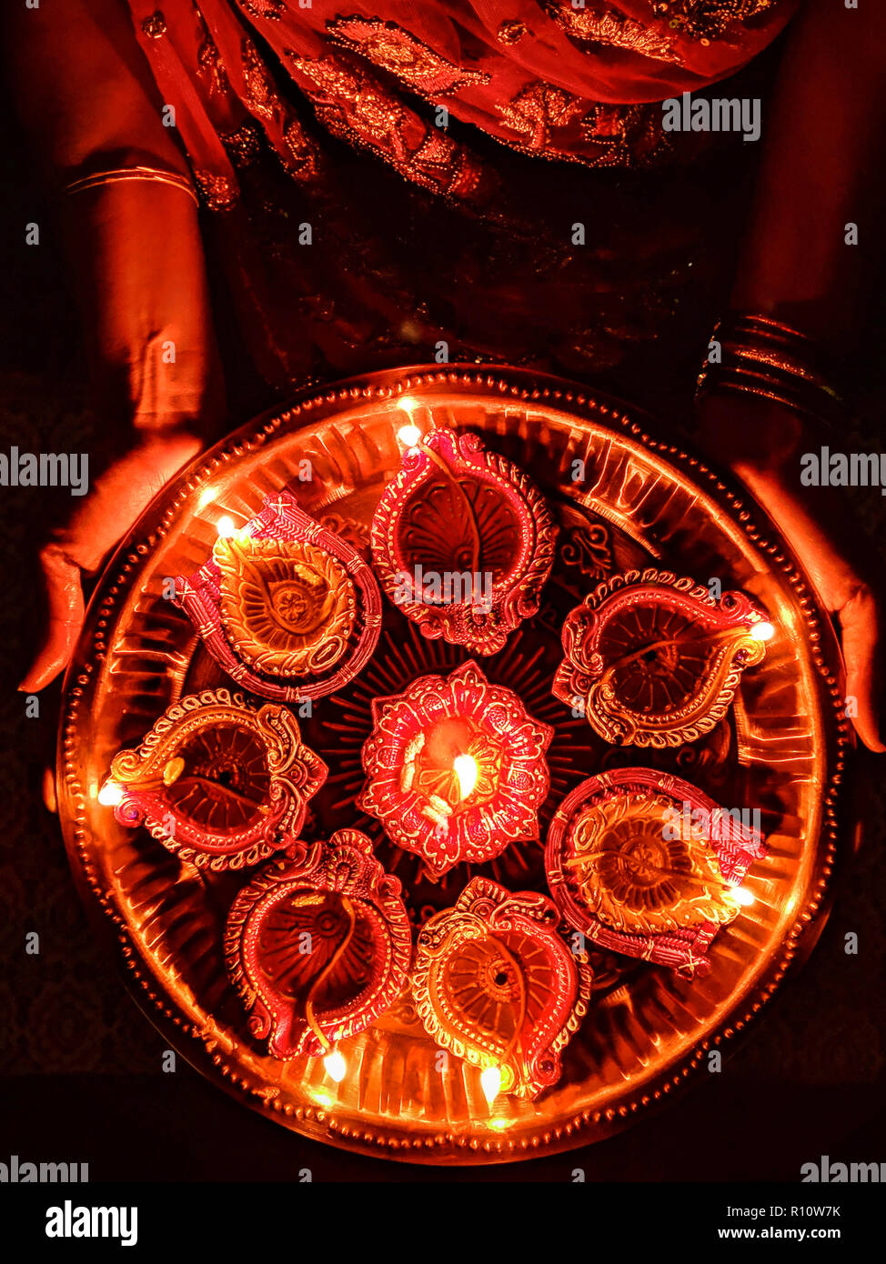 Colourful diya hi-res stock photography and images - Alamy