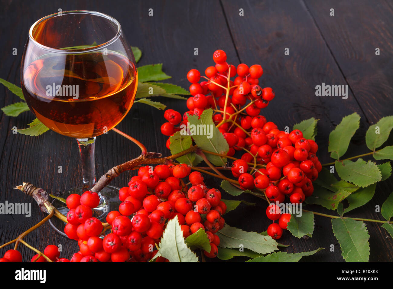 Alcohol free homemade berry cordial Stock Photo - Alamy