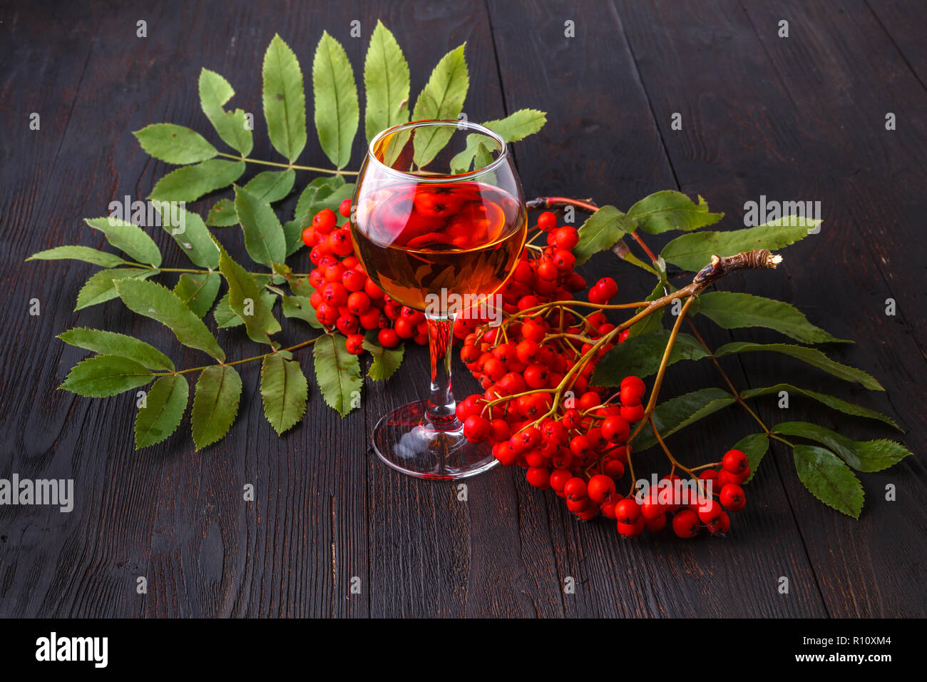 Alcohol free homemade berry cordial Stock Photo - Alamy