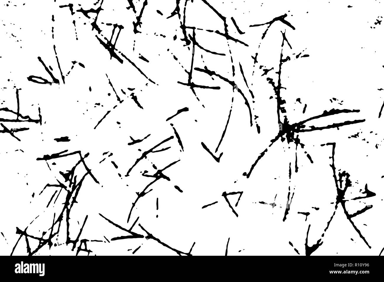 Black scratches isolated on white background. Distressed overlay ...