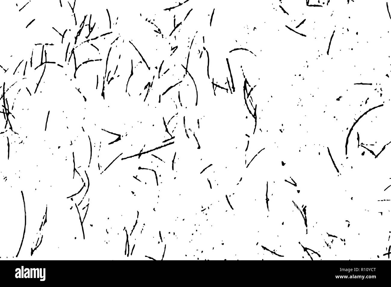Black scratches isolated on white background. Distressed overlay ...
