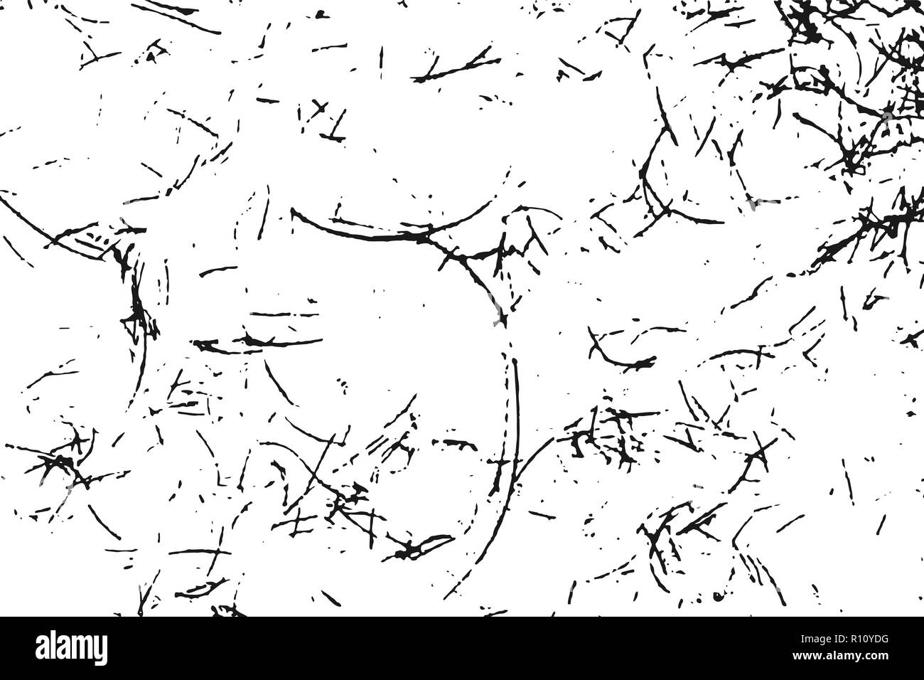 Black scratches isolated on white background. Distressed overlay ...