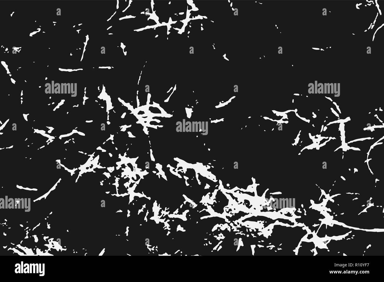 White scratches isolated on black background. Particles overlay texture ...