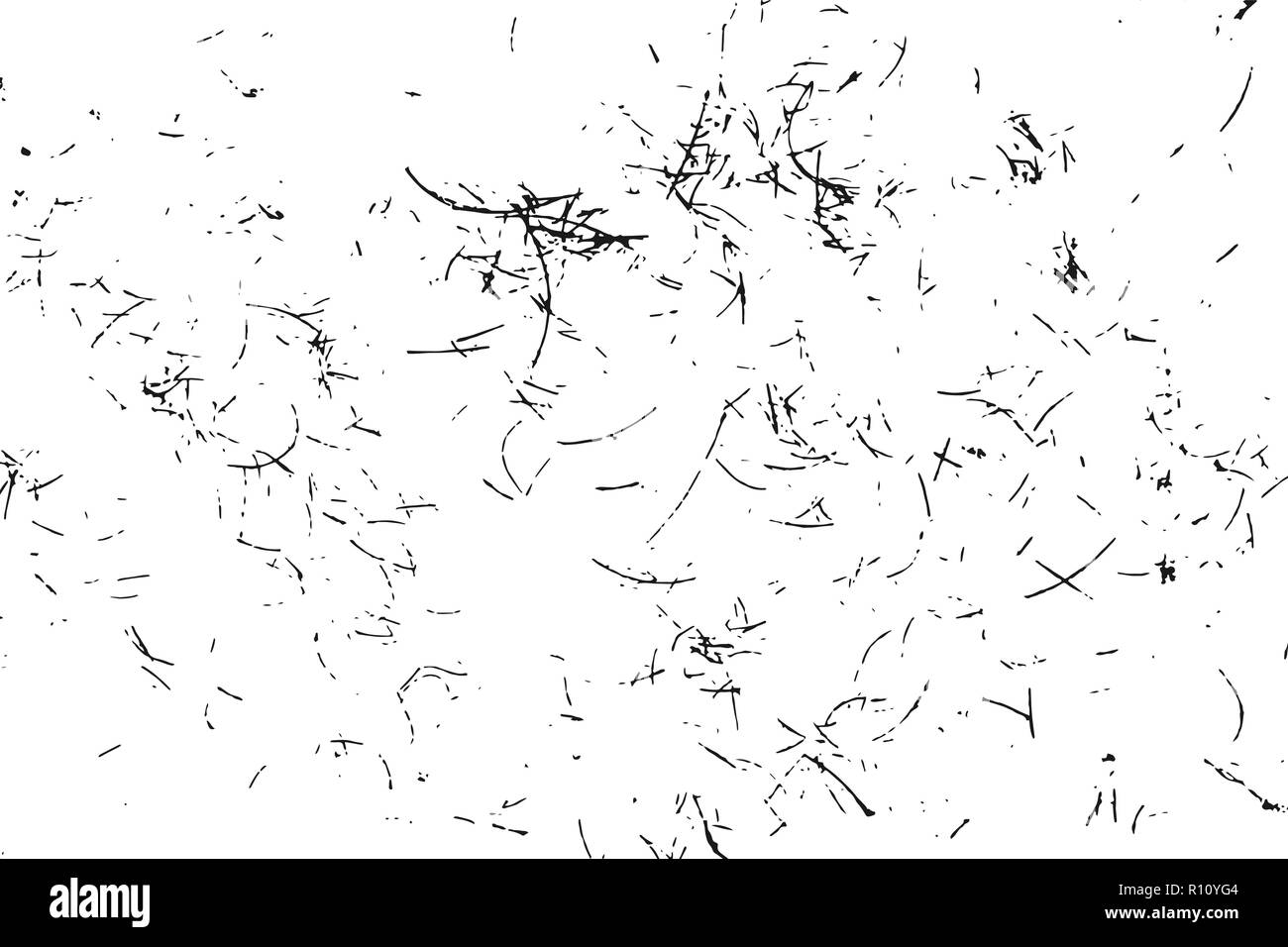 Black scratches isolated on white background. Distressed overlay ...