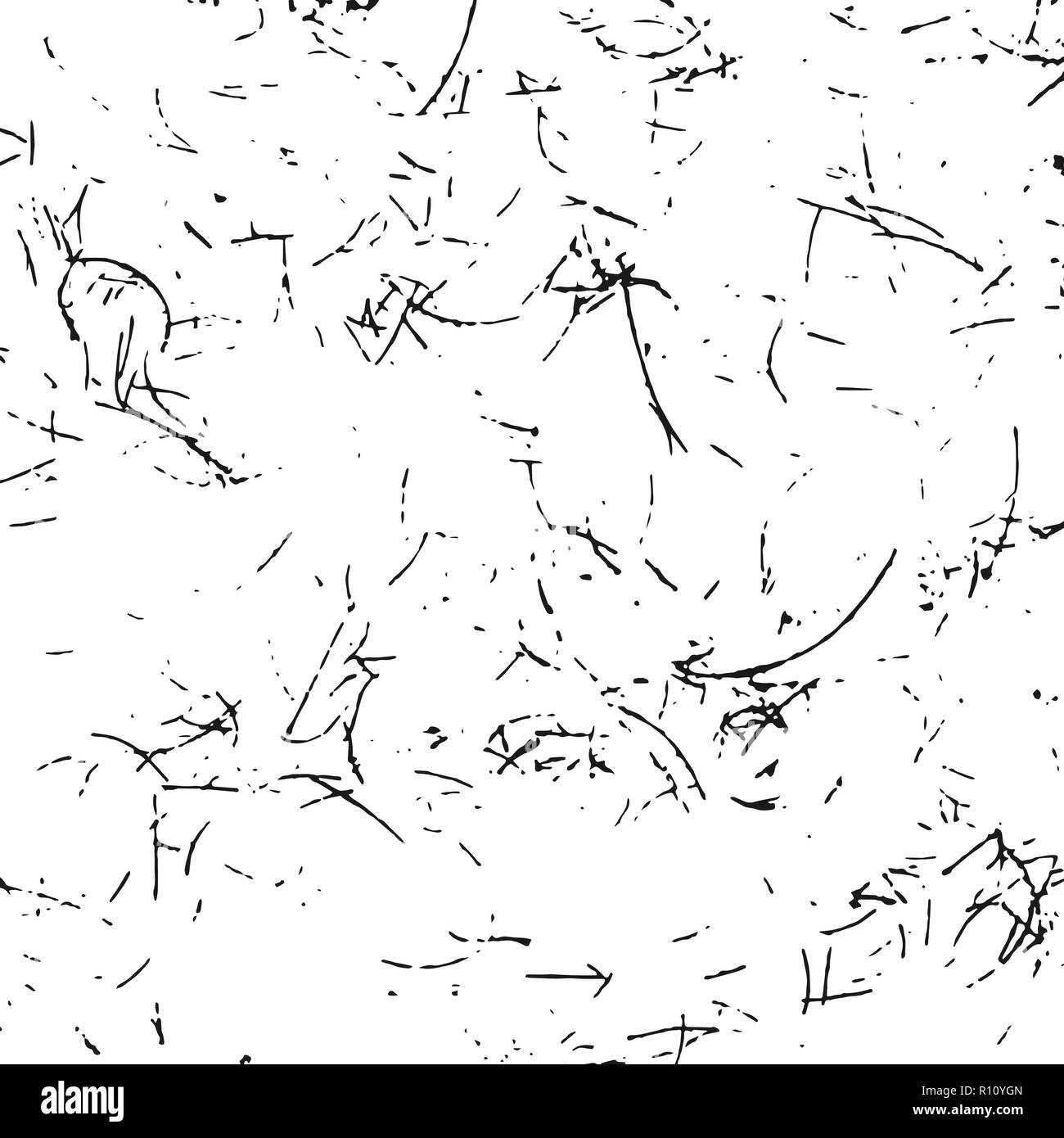 Black scratches isolated on white background. Distressed overlay ...