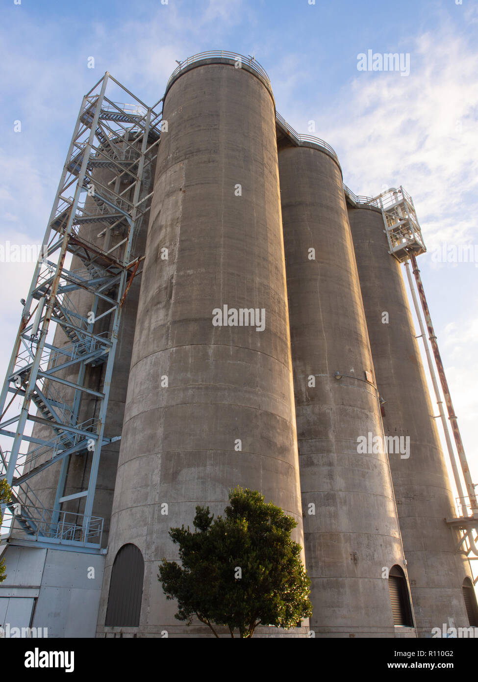 Multiple Silo Tanks Stock Photo - Alamy