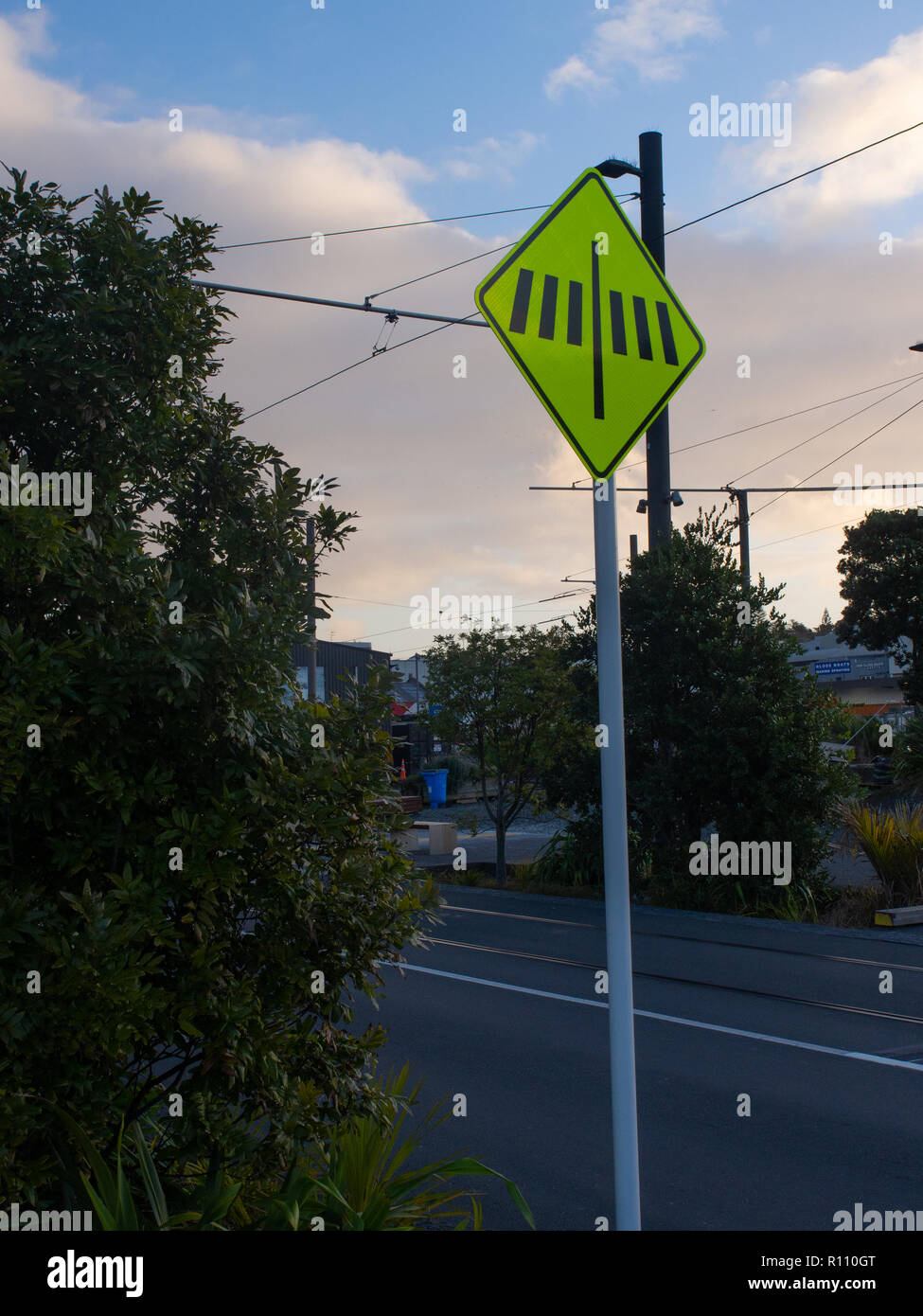 Pedestrian Crossing Road Sign Stock Photo - Alamy