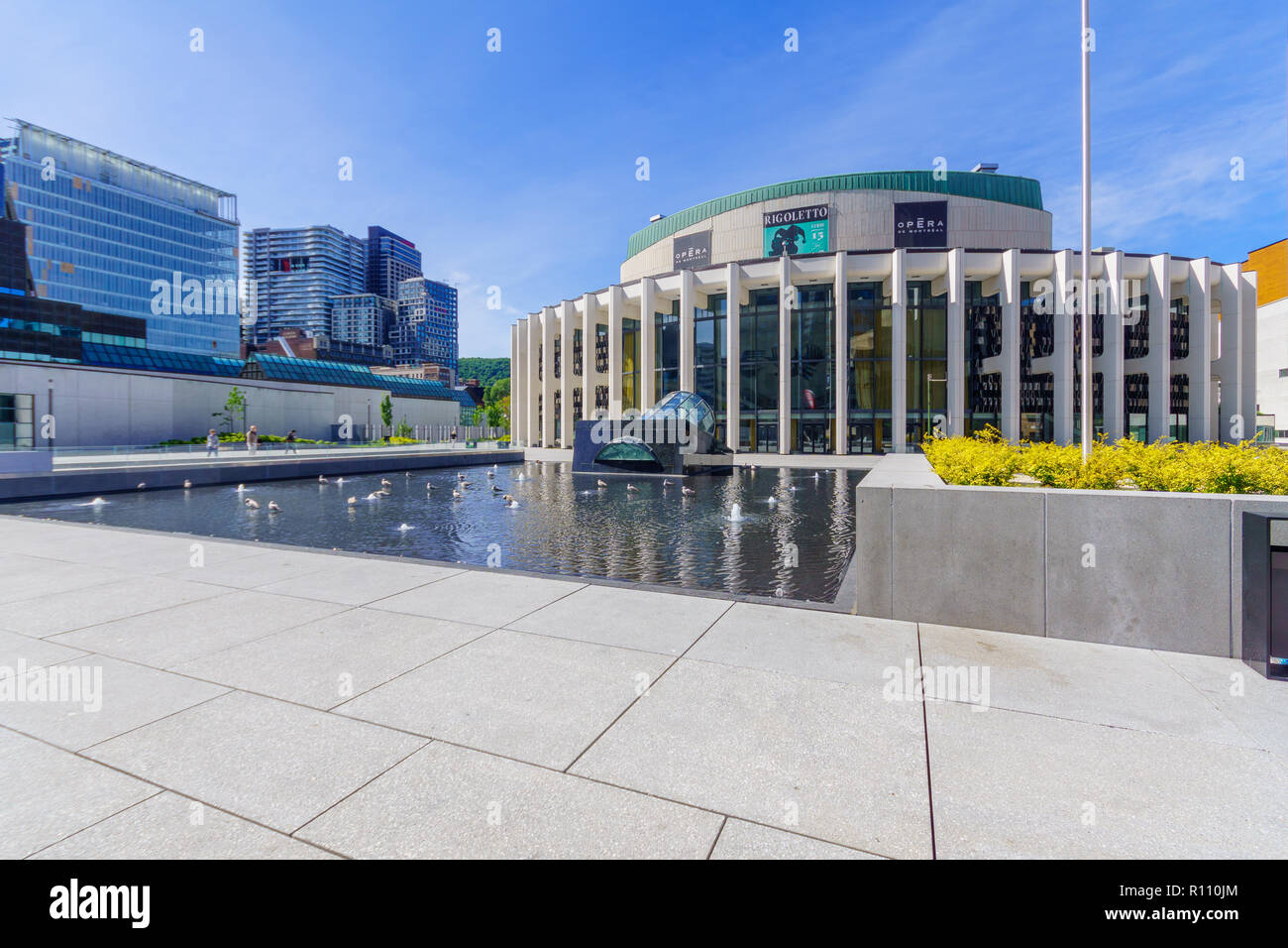 Montreal, Canada - September 09, 2018: View of the Place des Arts ...