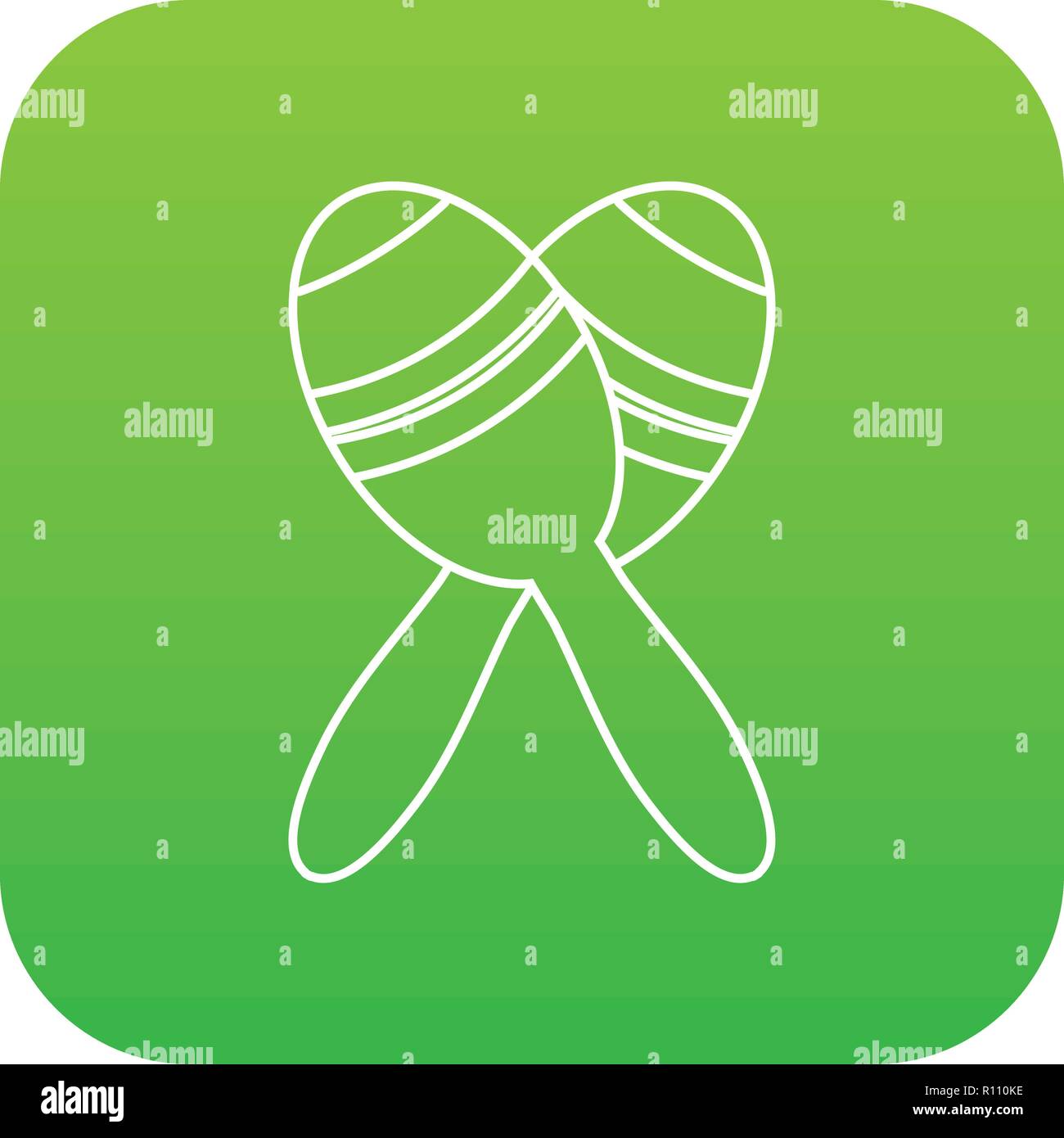 Mexican maracas icon green vector Stock Vector Image & Art - Alamy
