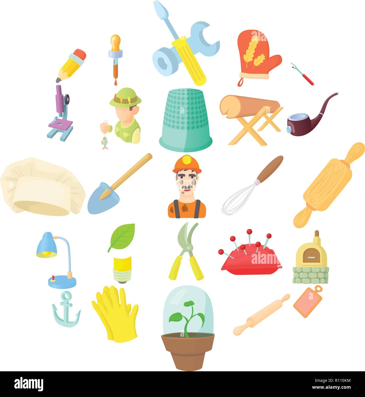Master icons set, cartoon style Stock Vector Image & Art - Alamy