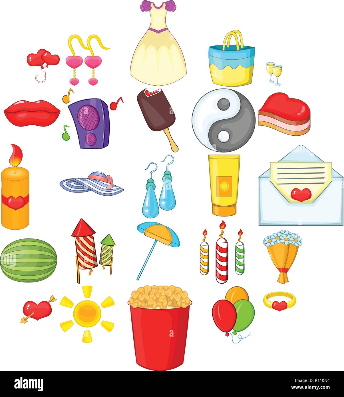 Fortune icons set, cartoon style Stock Vector Image & Art - Alamy