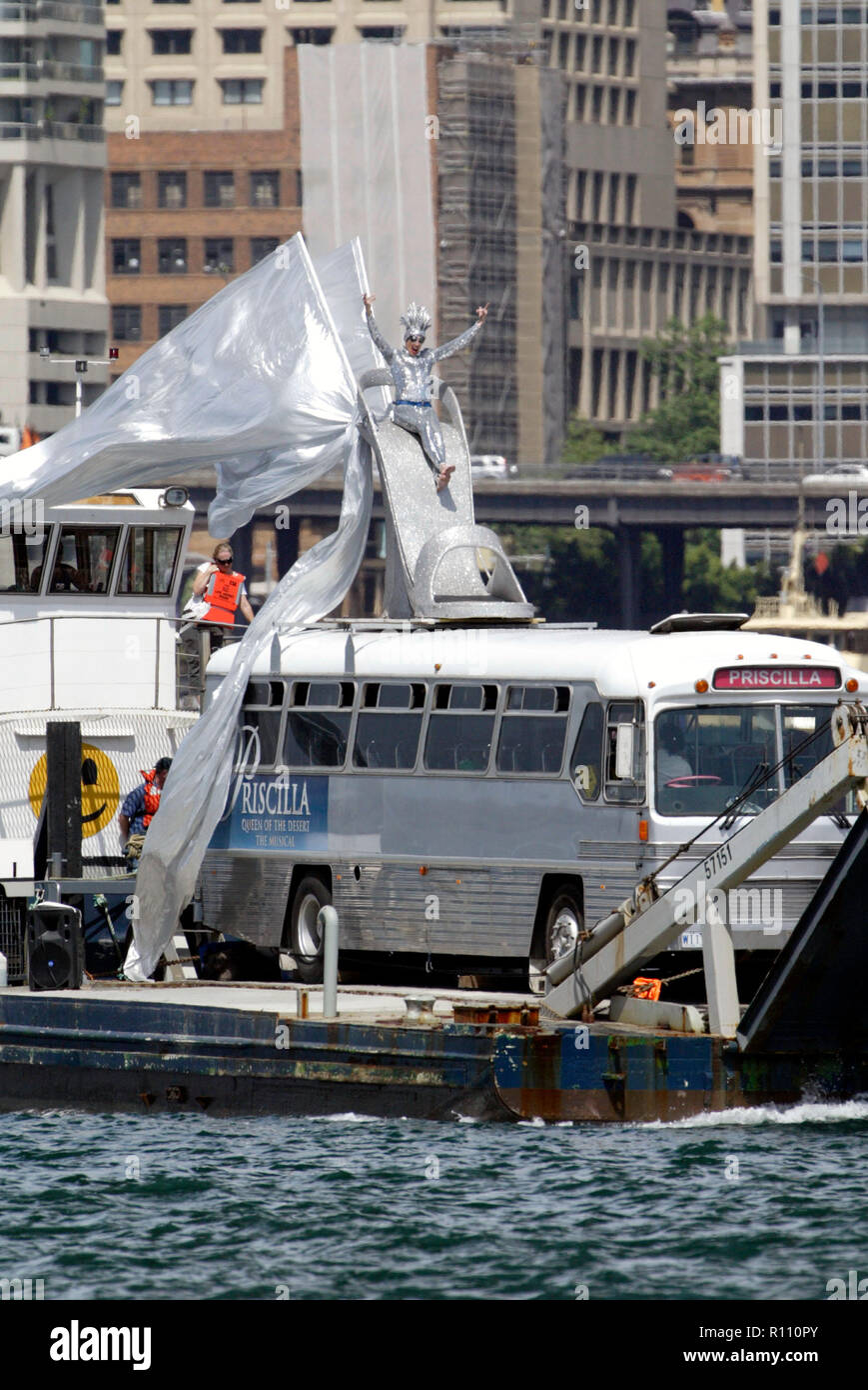 Priscilla, Queen of the Desert, is re-created aboard a barge on Sydney ...