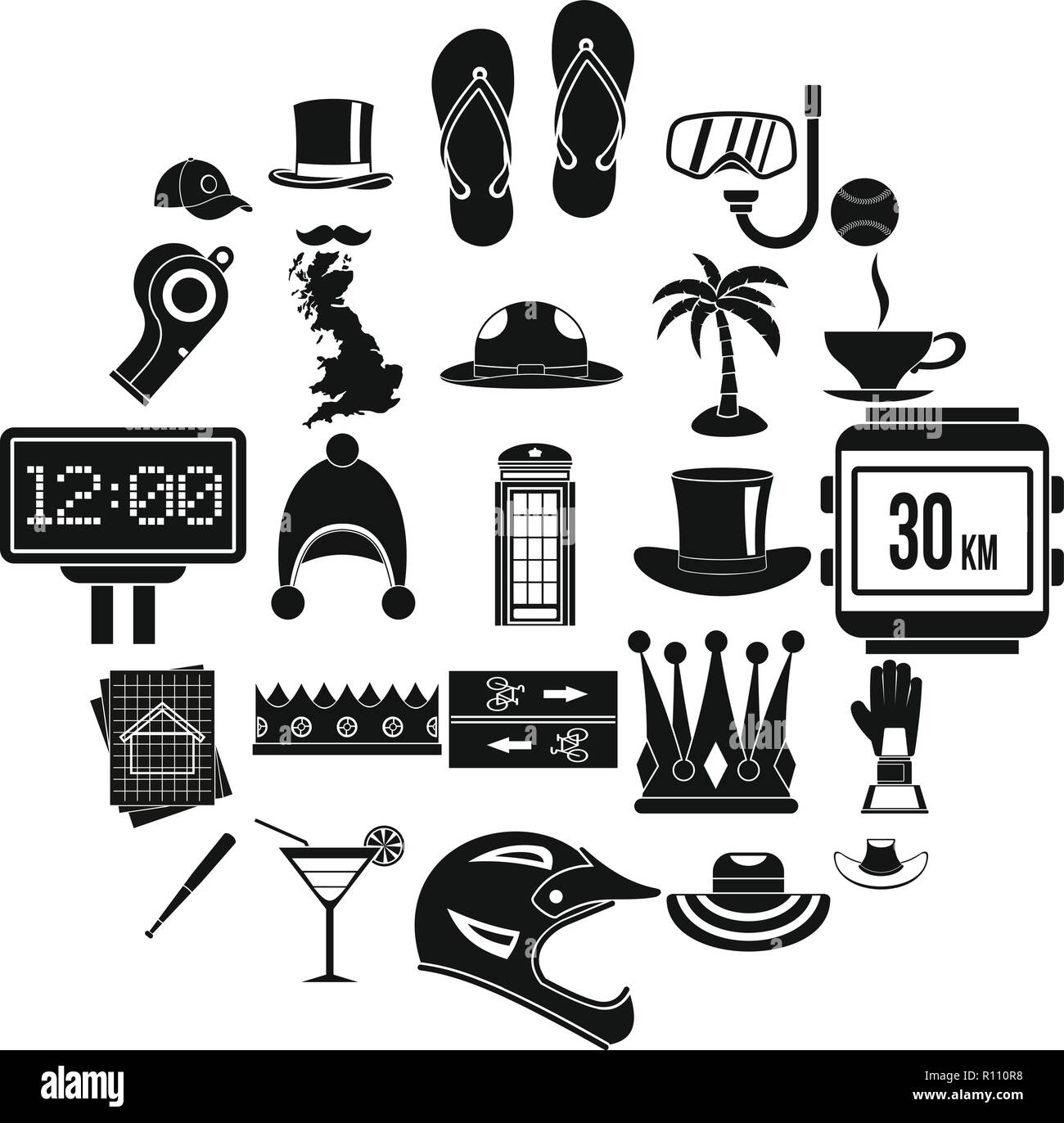 Lid icons set, simple style Stock Vector Image & Art - Alamy