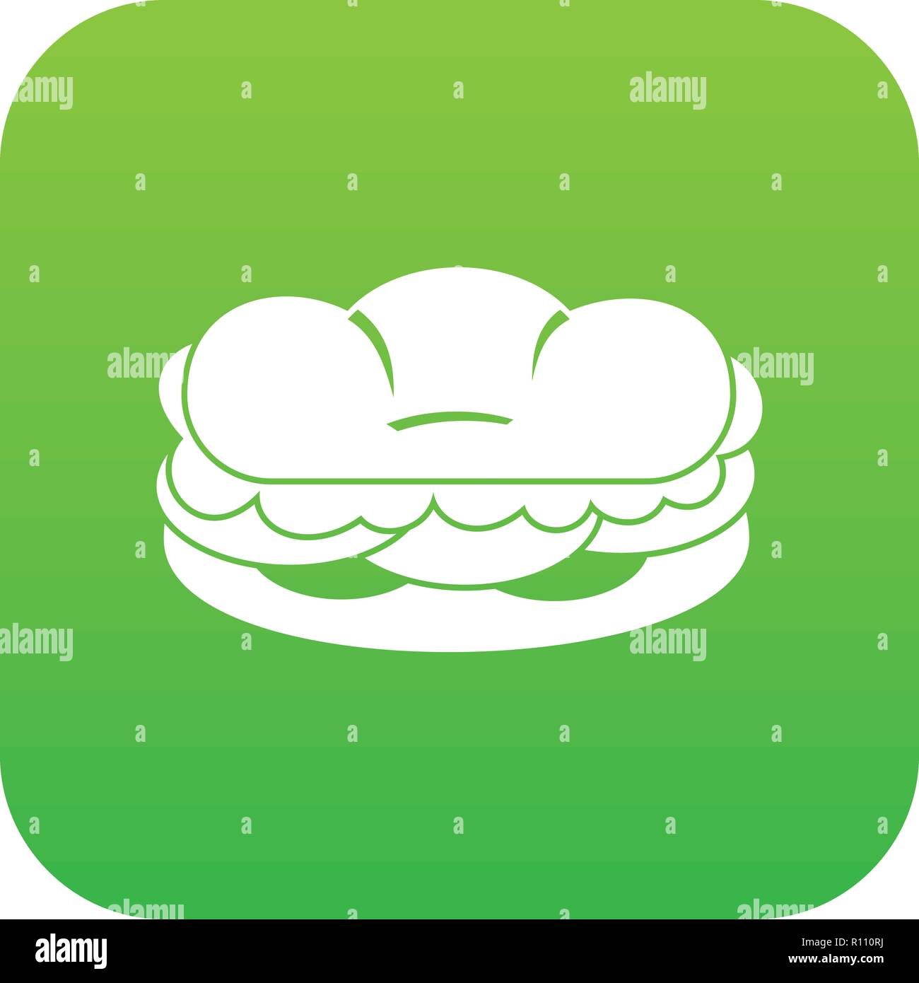 Burger icon digital green Stock Vector Image & Art - Alamy