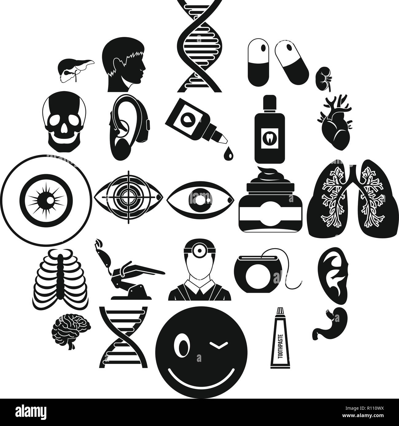 Medical student icons set, simple style Stock Vector Image & Art - Alamy